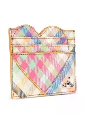 VIVIENNE WESTWOOD Heart-shape Checked Wallet