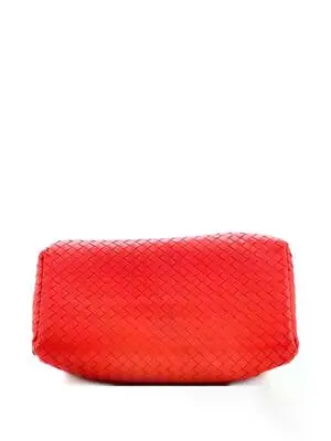 Bottega Veneta Roma Intrecciato Nappa Small Tote Bag - Red