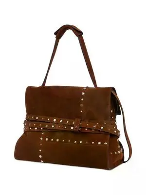 Moschino Buckled Studded Tote Bag