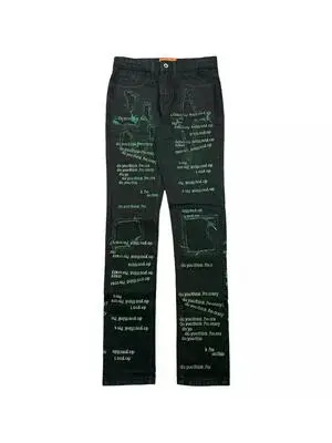 WHO DECIDES WAR BY EV BRAVADO Scripture Bootcut Jeans