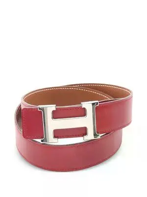 Hermès 1997 Constance Reversible H-belt - Red