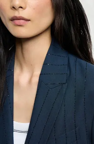 Brunello Cucinelli Striped Blazer With Belt