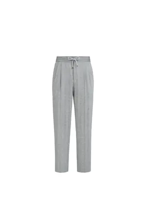 Brunello Cucinelli Trousers With Drawstring And Pleats - Medium Grey