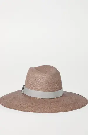 Brunello Cucinelli Straw Fedora - Brown