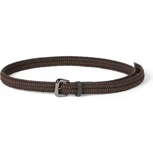 Brunello Cucinelli Braided Belt With Monili - Rust Brown
