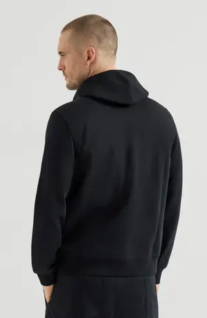 Brunello Cucinelli Hooded Zip-up Sweatshirt - Black