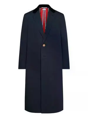 Thom Browne Tailored Velvet-collar Coat