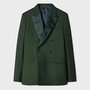 Paul Smith Dark Wool-mohair Double-breasted Evening Blazer