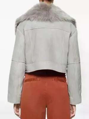 DONDUP Leather Cropped Jacket