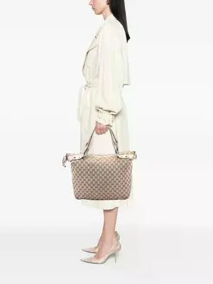 Gucci 2016-2026 Large Gg Canvas Icon Bit Satchel - Brown