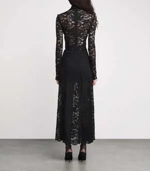 Rabanne Lace Maxi Dress - Black