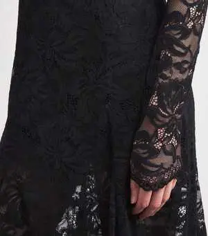 Rabanne Lace Maxi Dress - Black