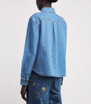 Rixo Denim Embroidered Edaline Sadie Shirt