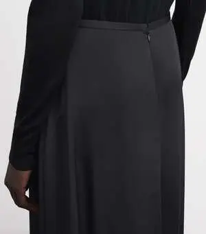 Theory Satin Midi Skirt