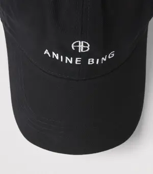 ANINE BING Cotton Jeremy Baseball Cap - Black