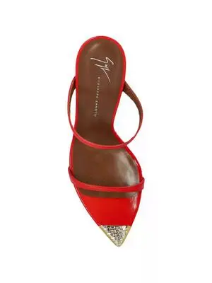 GIUSEPPE ZANOTTI Metallic-detail Strap Leather Sandals