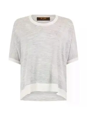 MOORER Panelled Short-sleeve Sweater