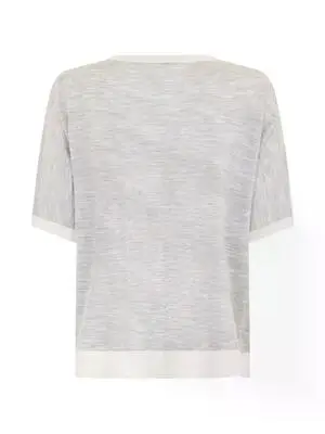 MOORER Panelled Short-sleeve Sweater