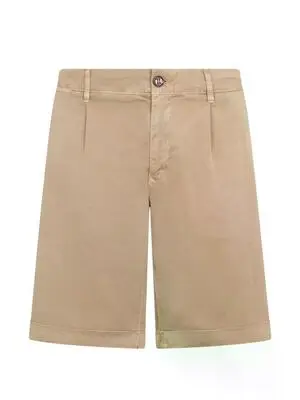 MOORER Pleat Turn-up Shorts