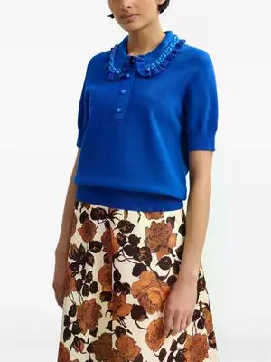 Essentiel Antwerp Jewelry Ruffled Polo Shirt