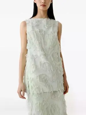 Studio Nicholson Mager Fringed Boat-neck Top - Neutrals