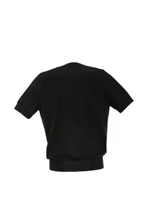 Brunello Cucinelli Crew-neck Ribbed Short-sleeve T-shirt - Black