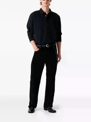 Studio Nicholson Alyk Long-slevees Polo Shirt - Black