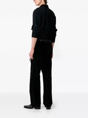 Studio Nicholson Alyk Long-slevees Polo Shirt - Black