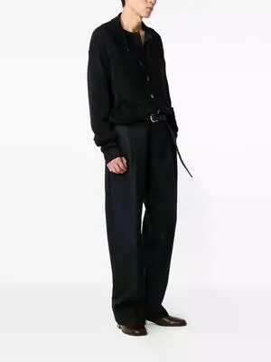 Studio Nicholson Hamto Polo Button Cardigan - Black