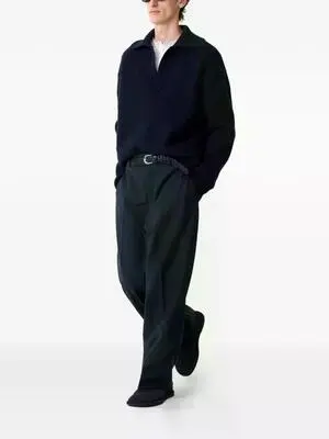 Studio Nicholson Nash Open-collar Sweater - Blue