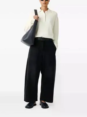 Studio Nicholson Chalco Curved Washed Denim Trousers