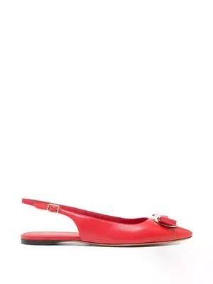 FERRAGAMO Zelmy Bow Ballet Flats - Red