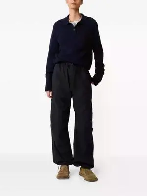 Studio Nicholson Sark Long-sleeve Polo Shirt - Blue