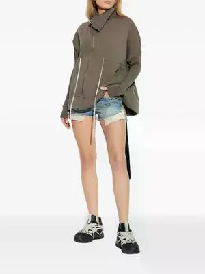 Rick Owens Zip Cotton Sweater - Grey