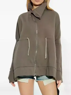 Rick Owens Zip Cotton Sweater - Grey