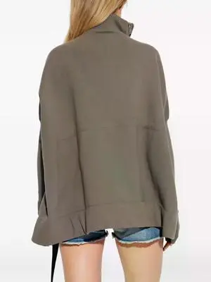 Rick Owens Zip Cotton Sweater - Grey