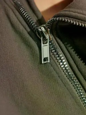 Rick Owens Zip Cotton Sweater - Grey