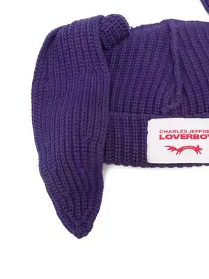 CHARLES JEFFREY Ears Beanie Hat - Purple