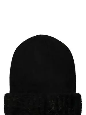 MOORER Fur Trim Beanie