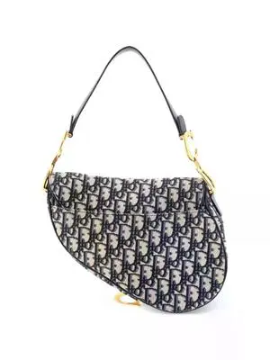 Dior Saddle Handbag Oblique Canvas Medium - Blue