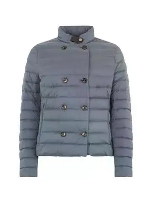 MOORER Quilted Double-breasted Jacket - Grey