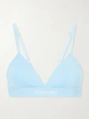 TOM FORD Stretch-modal Jersey Soft-cup Triangle Bra - Blue