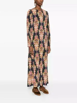 La DoubleJ Floral Print Long-sleeve Dress
