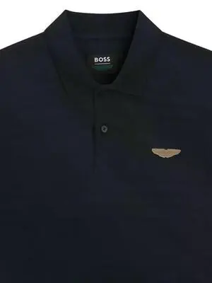 BOSS Logo-patch Polo Shirt - Blue