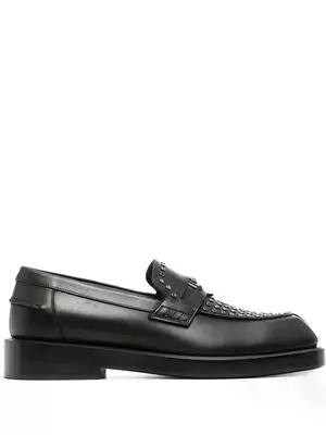 Versace Square-toe Studded Loafers