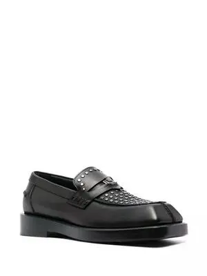 Versace Square-toe Studded Loafers