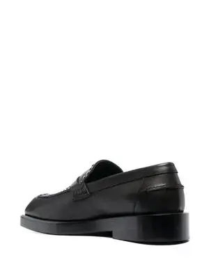 Versace Square-toe Studded Loafers