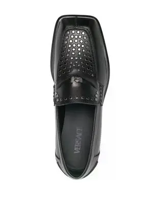 Versace Square-toe Studded Loafers
