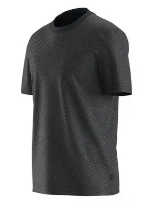 BOSS Monogram-jacquard T-shirt In Mercerised Cotton