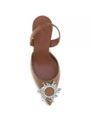 Amina Muaddi Jewel-embellished Slingback Pumps